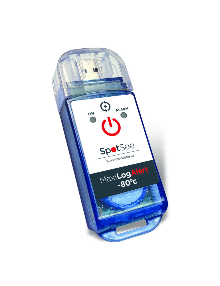 Enregistreur de température USB pour transport et stockage sensible - SpotSee Maxilog Alert
